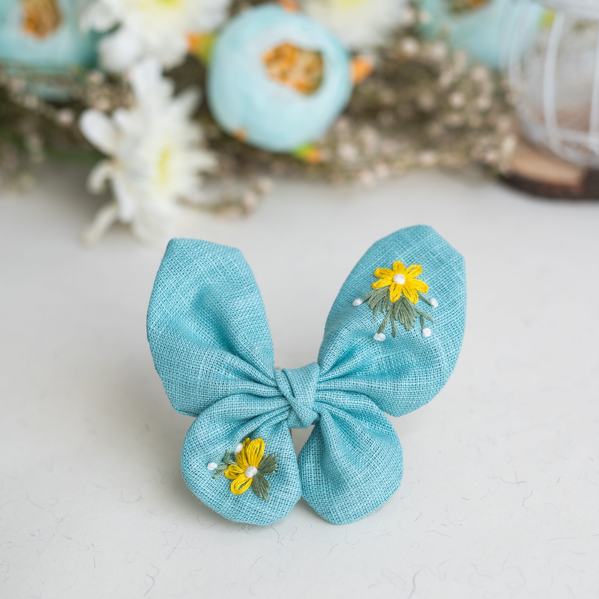 Iris Blue Butterfly Bow – Bloom – theberryshop.in